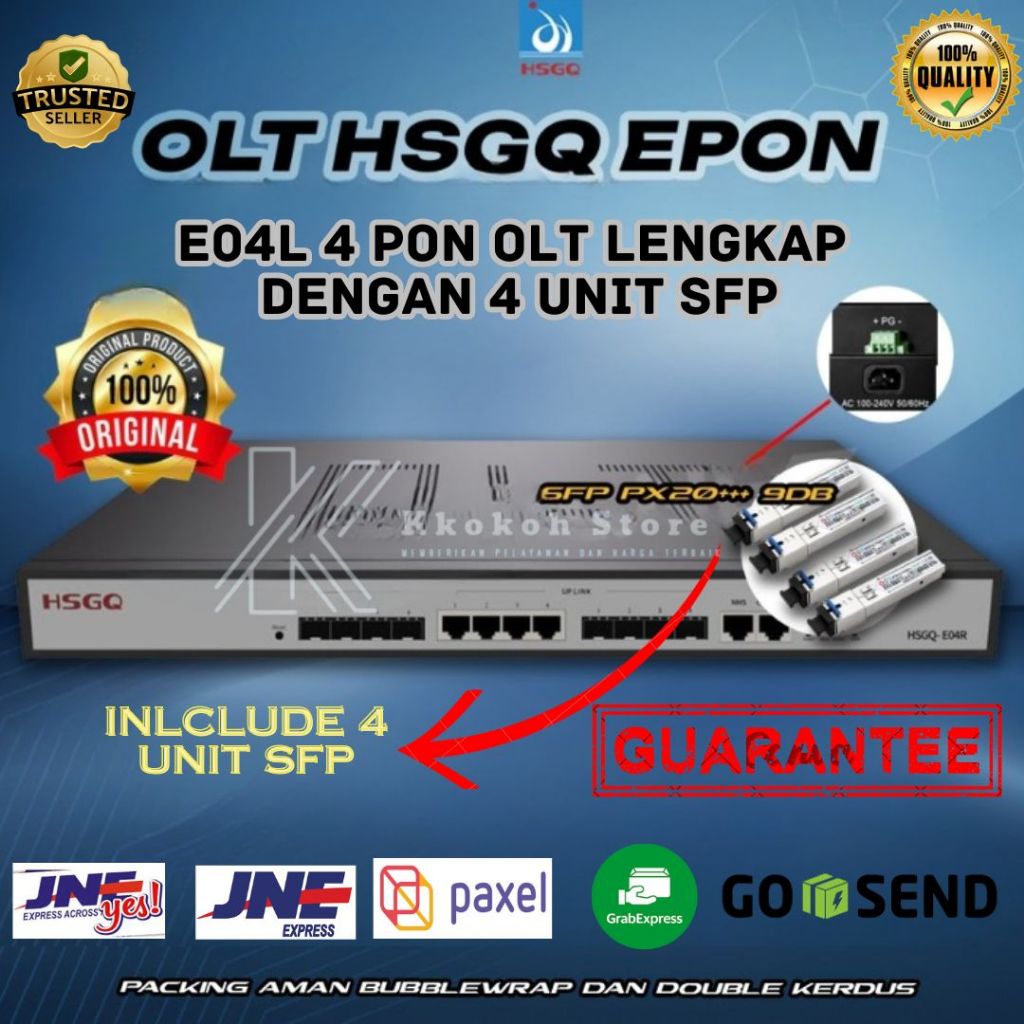 Jual MURAH EPON OLT 4 PORT OLT HSGQ - E04l 4 PON OLT Lengkap dengan SFP 8DB/OLT HSGQ - E04l 4 ...