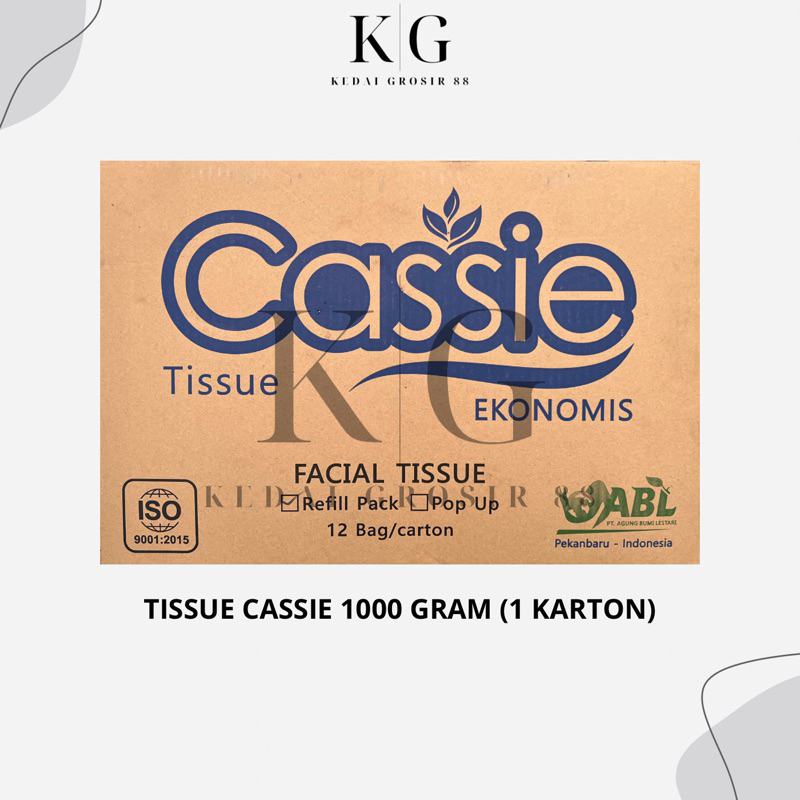Jual CASSIE Tissue Facial 1000 GRAM | CASSIE Pop Up / Belah 1000 GRAM ...