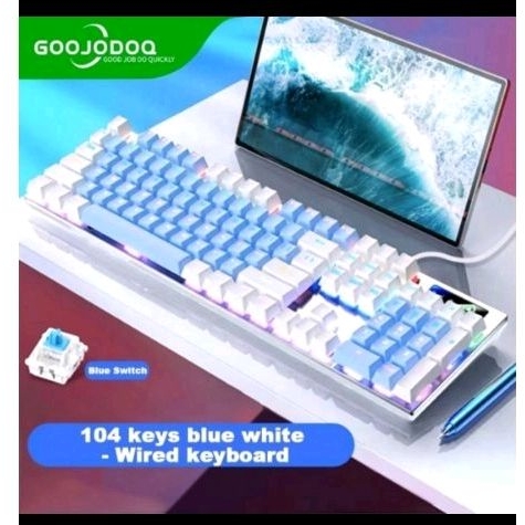 Jual Goojodoq Wireless Bluetooth Mechanical Keyboard Gaming Keyboard ...