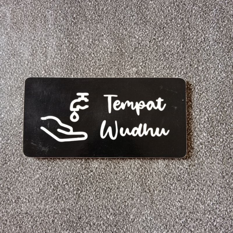 Jual dekorasi dinding tempel aesthetic tulisan tempat wudhu | Shopee ...