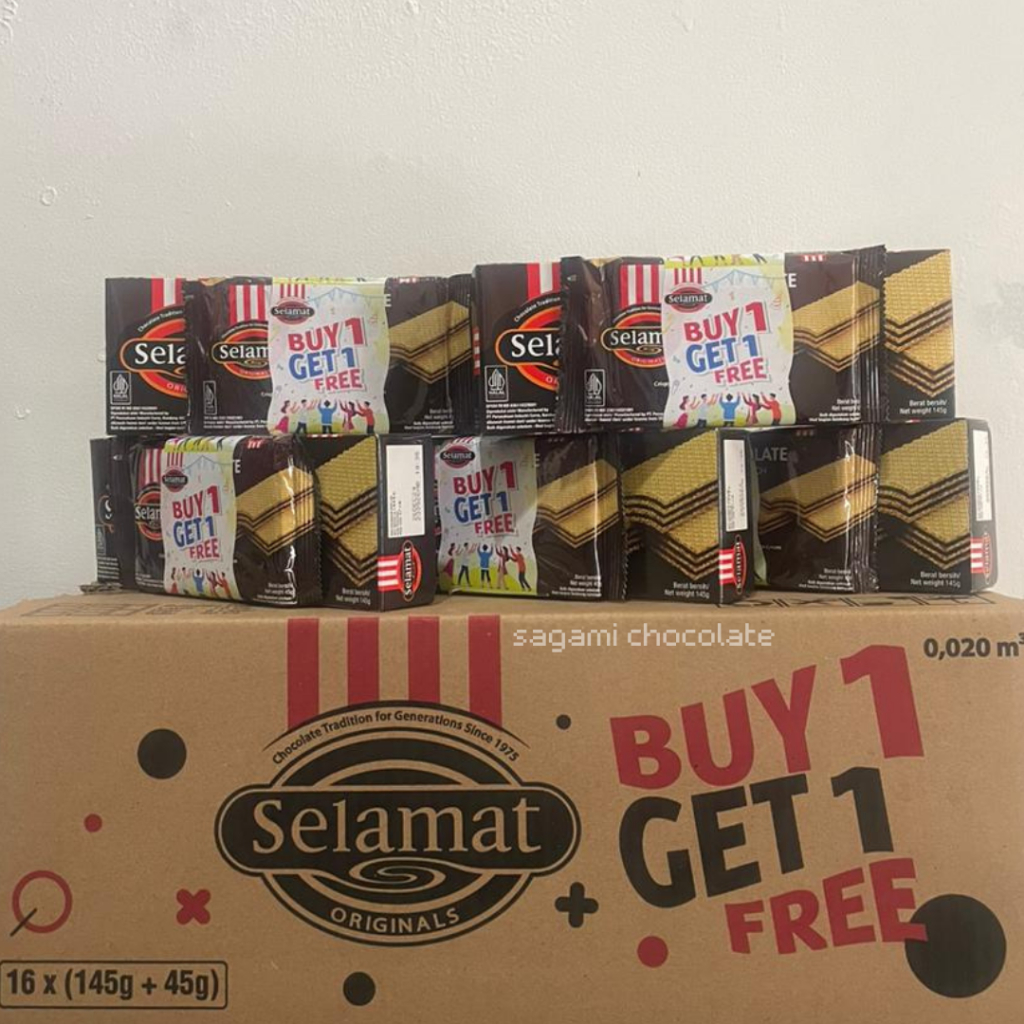 Jual PROMO! SELAMAT WAFER BUNDLE PACK 145 GRAM + 45 GRAM 1 KARTON ISI ...