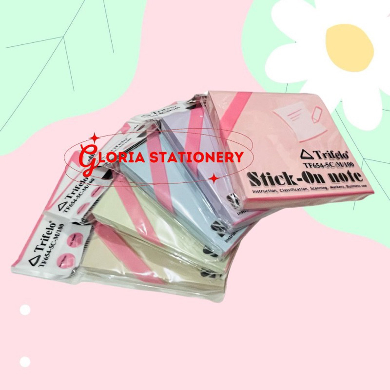 Jual TRIFELO Stick on note TF 654-5C-M/100/ Stick on note warna Trifelo ...