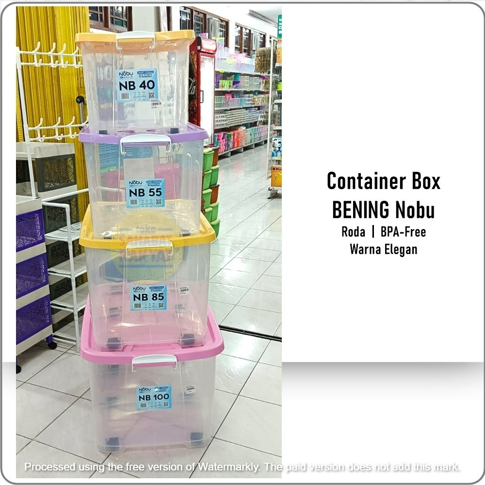 Jual Cotaniner Box Bening Nb-85 & Nb-100 Nobu 85L & 100L | Shopee Indonesia