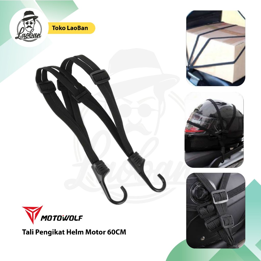 Jual Tali Pengikat Helm Motor 2 Hook 60CM - Pengikat Helm Box | Shopee Indonesia