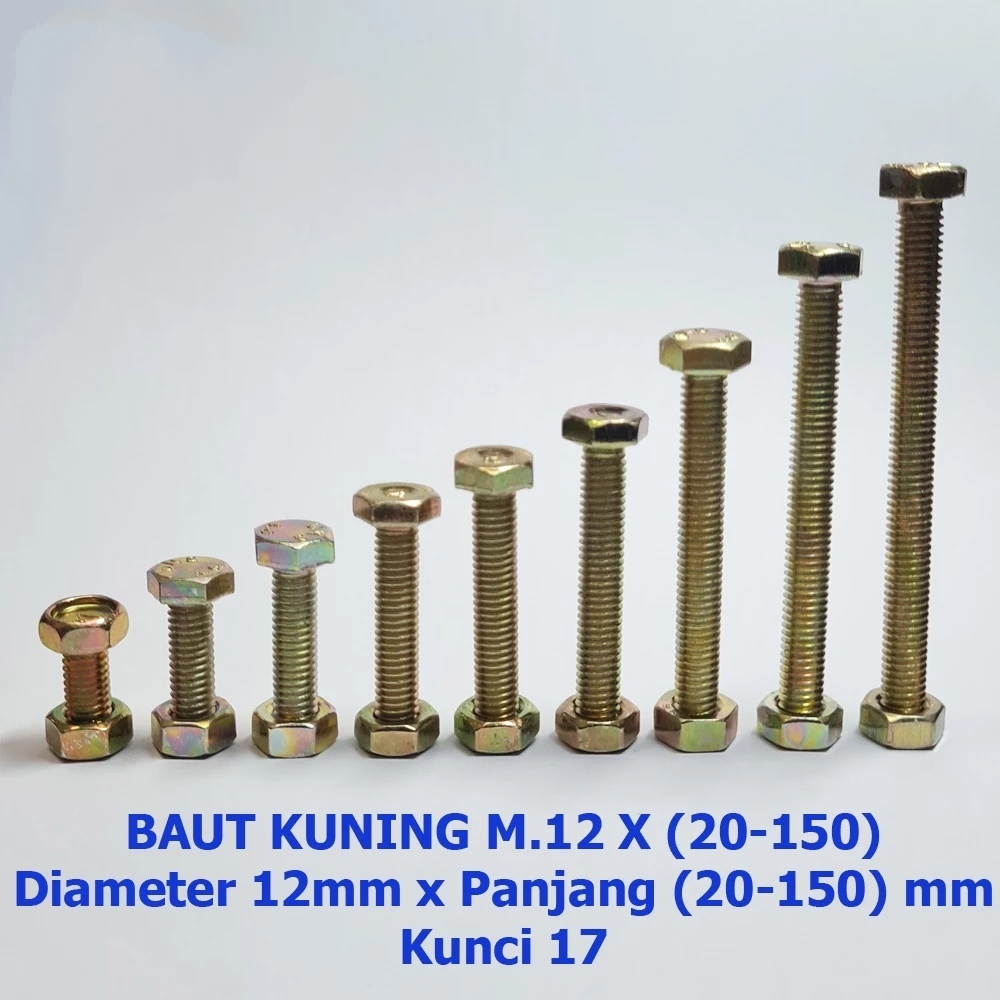 Jual Baut BMK m12 Panjang 20 sd 100 mm | Shopee Indonesia