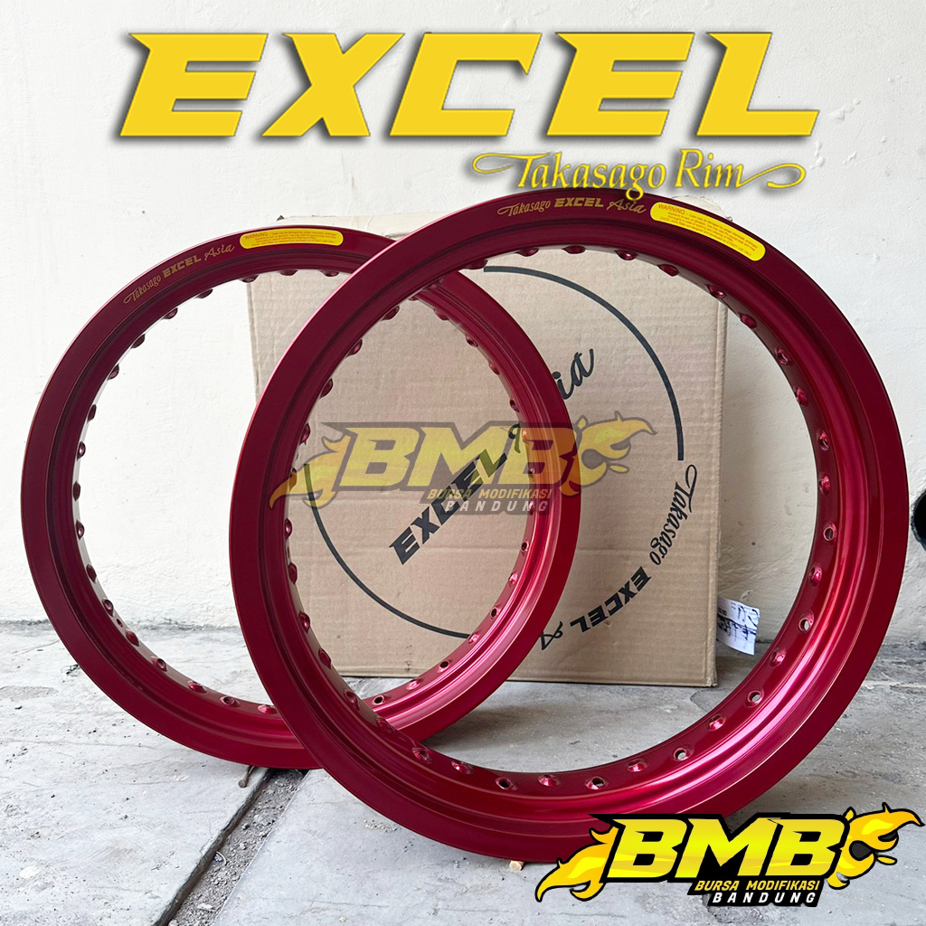 Jual Velg Takasago Excel Asia Ring 17 300 350 Sepasang RED Original ...