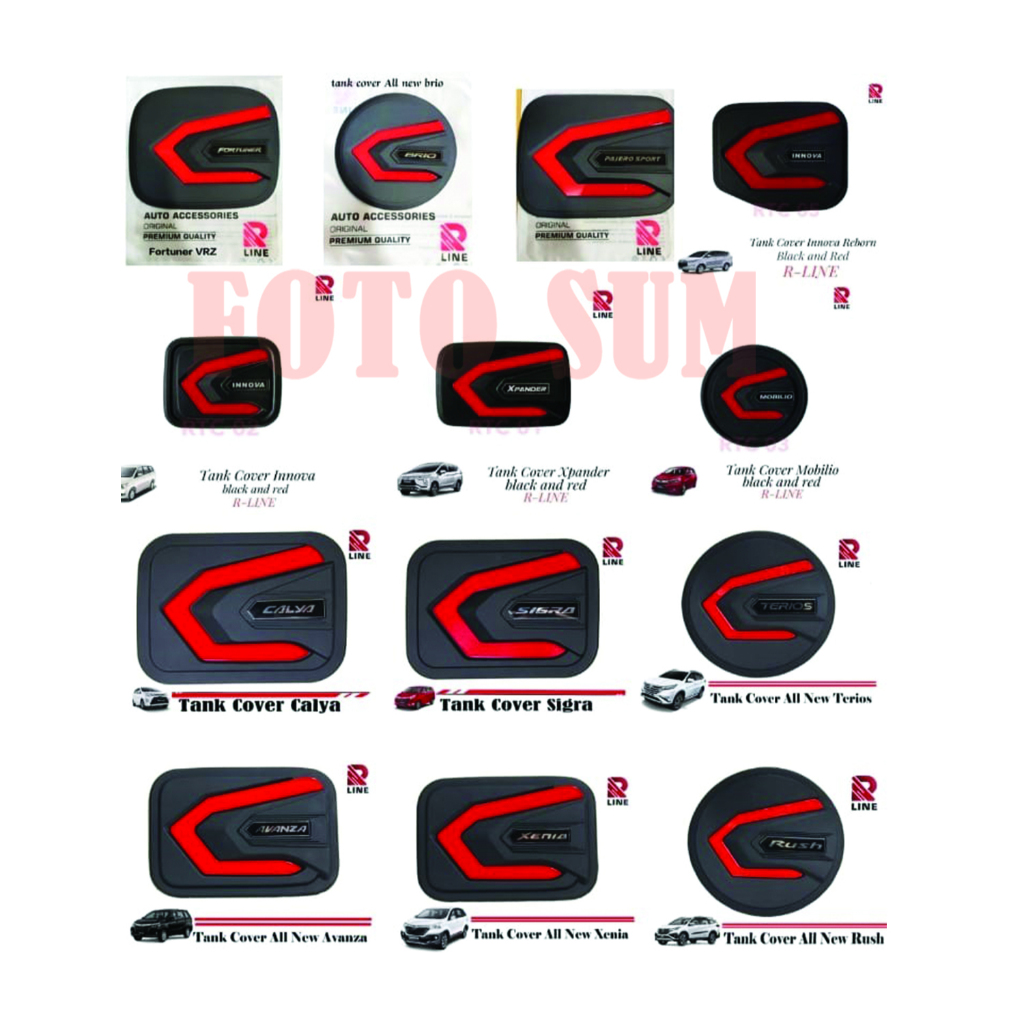 Jual Cover tangki Hitam List Merah brio avanza xenia sigra calya ...