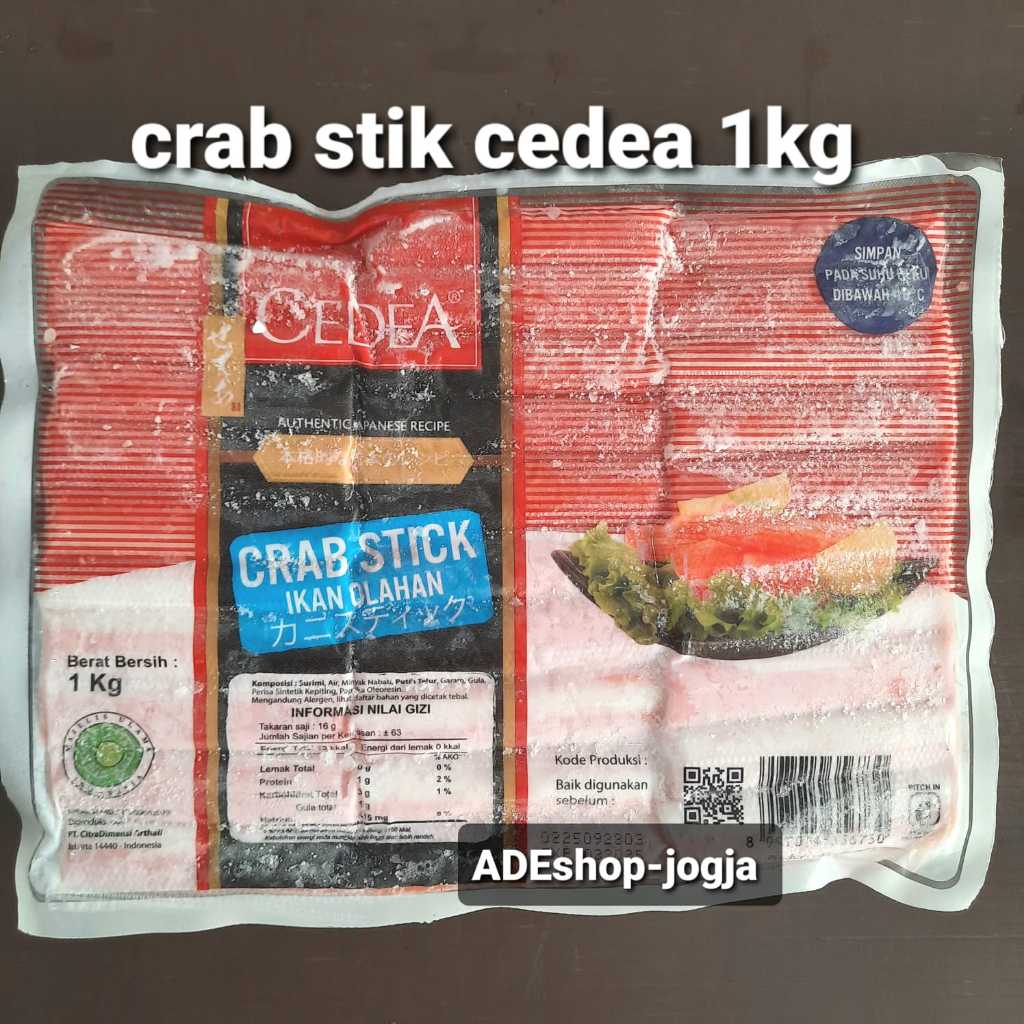 Jual crabstik crab stick stik ikan kepiting cedea 1 kg 1000 gr ...