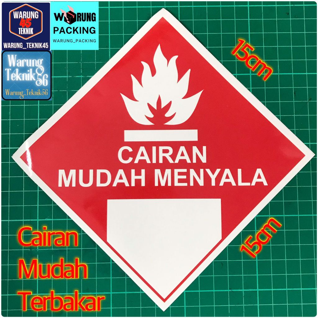 Jual Stiker Sticker Label Tanda Simbol K3/ Limbah B3/ Tong Keranjang ...