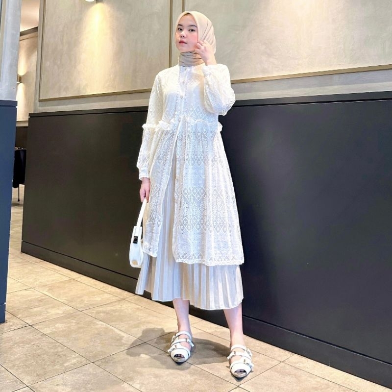 Jual Zile Outer Brukat Cardigan Brokat Lengan Panjang atasan outher ...