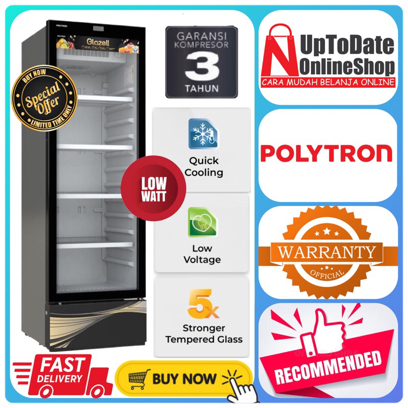 Jual SHOWCASE POLYTRON SCN-237 SCN237 SCN 237 SUPER LOW WATT 280L ...