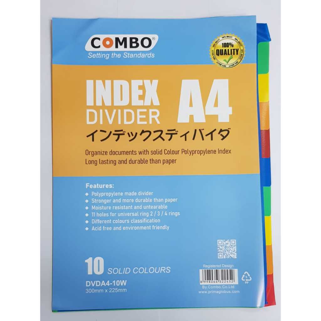 Jual Pembatas Binder 10 Warna/ Divider A4 10 Warna / Combo Odner A4 10W ...