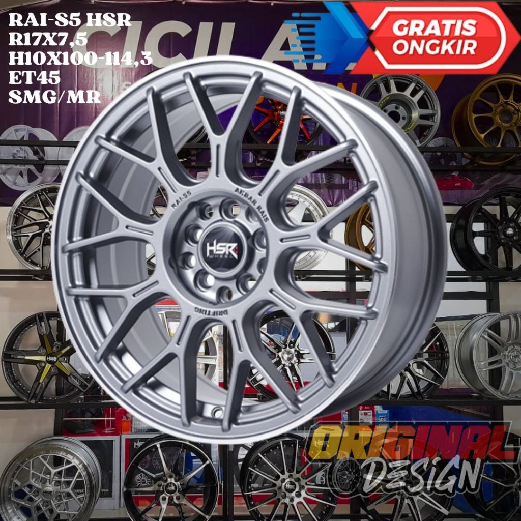 Jual Velg Mobil Ring 17 HSR RAI S5 R17 UNTUK ERTIGA , SIENTA , WISH , ALTIS | Shopee Indonesia
