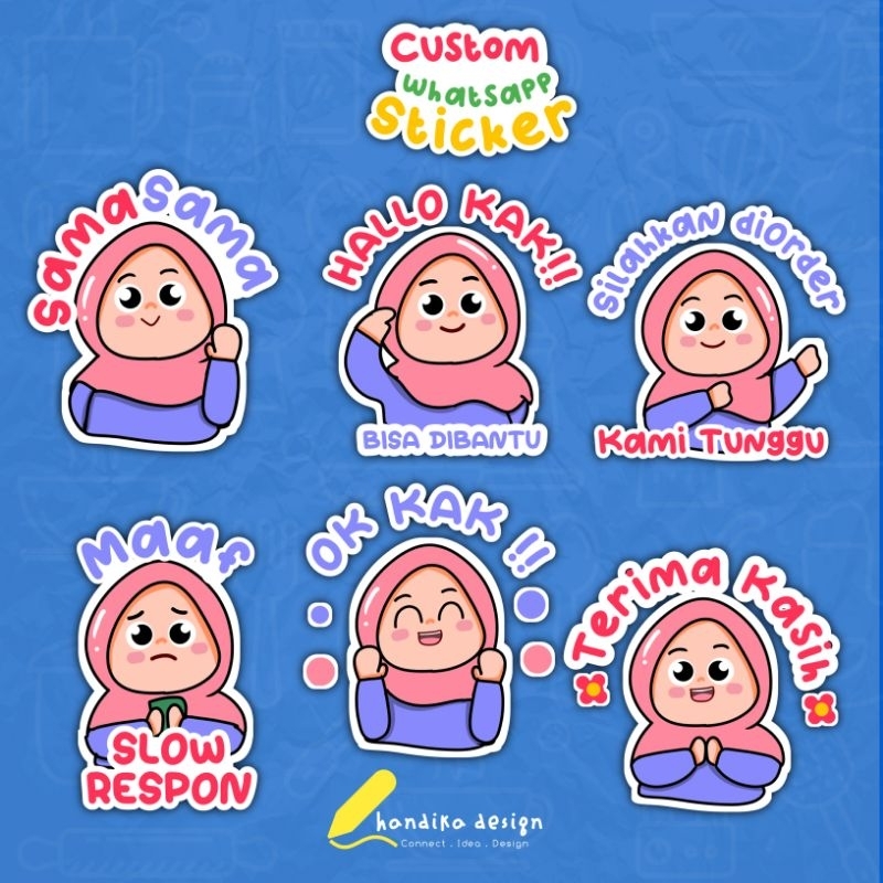 Jual Custom/Jasa Desain Logo sticker WA kamu | Shopee Indonesia