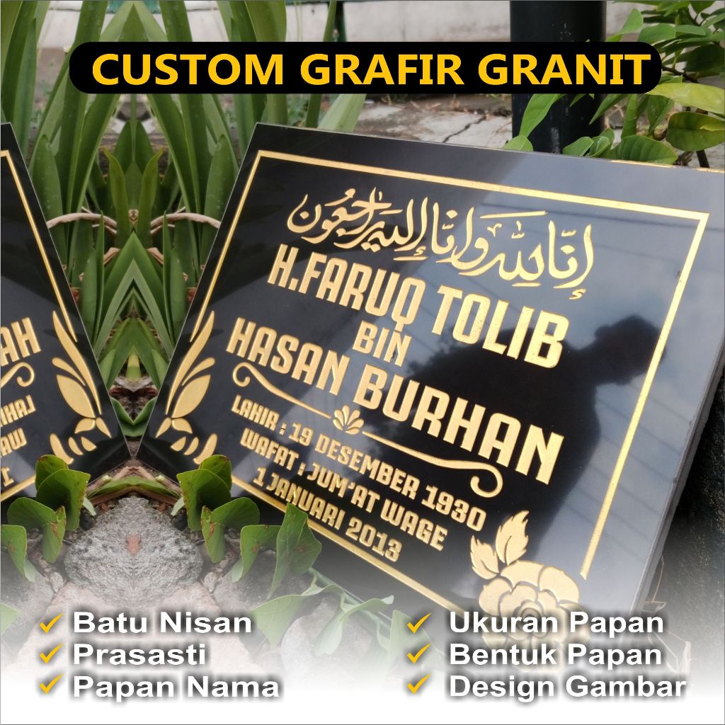 Jual GRAFIR BATU NISAN & PRASASTI SESUAI BENTUK, MODEL DAN UKURAN ...