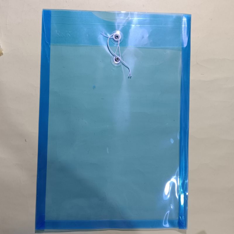 Jual MAP PLASTIK TALI & KANCING FOLIO F4 WARNA TRANSPARAN/MAP FILE/MAP ...