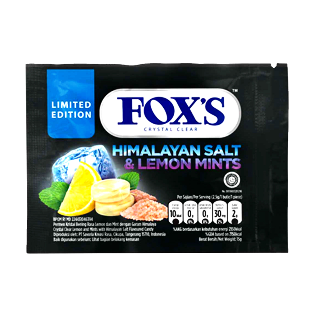 Jual Permen Fox's Himalayan Salt & Lemon Mints 15 Gr | Shopee Indonesia