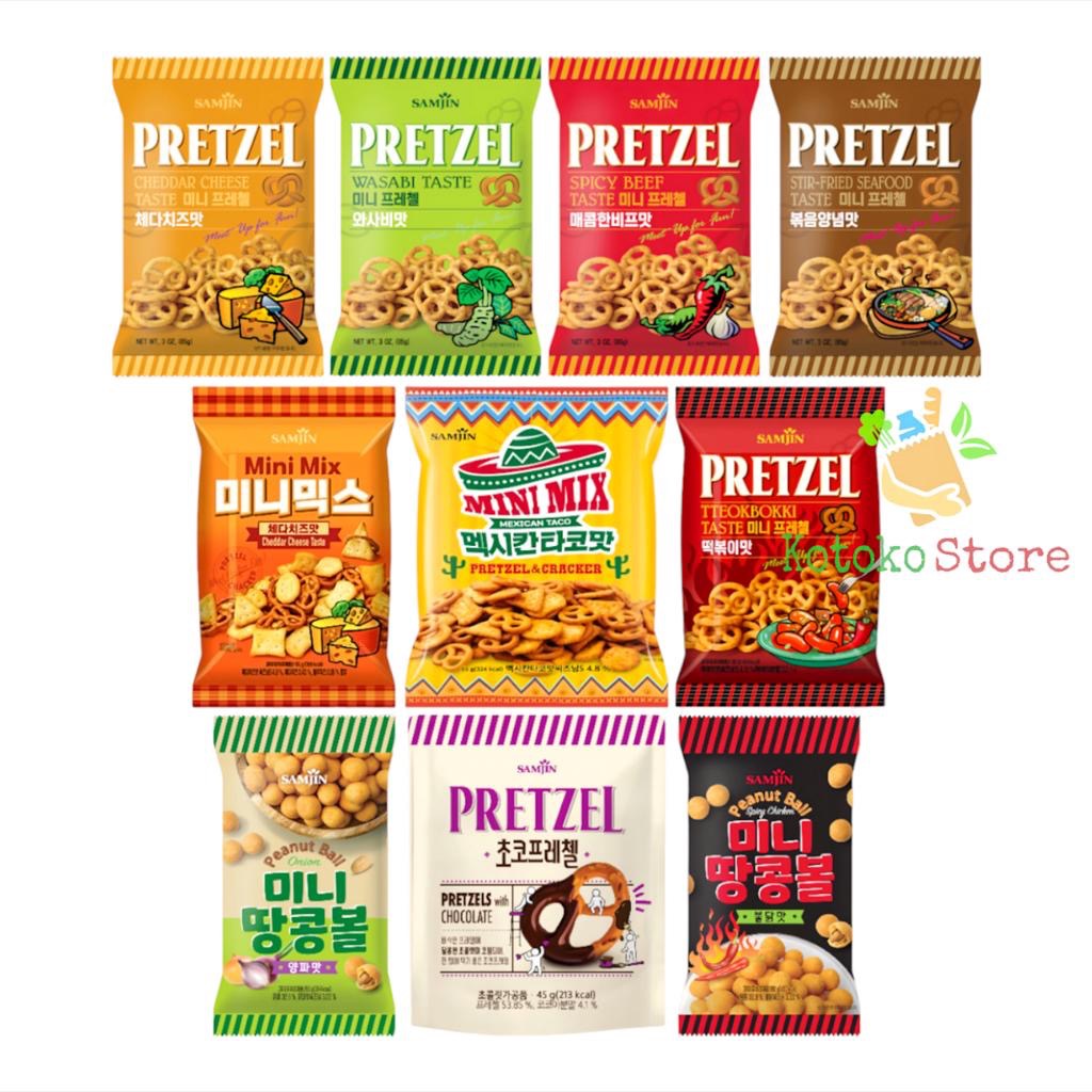 Jual Samjin Pretzel Spicy Beef Wasabi Cheddar Cheese Seafood / Snack ...
