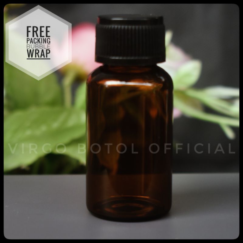 Jual Botol Kaca Amber 20ml Tutup Ulir Hitam Screw Cap | Shopee Indonesia