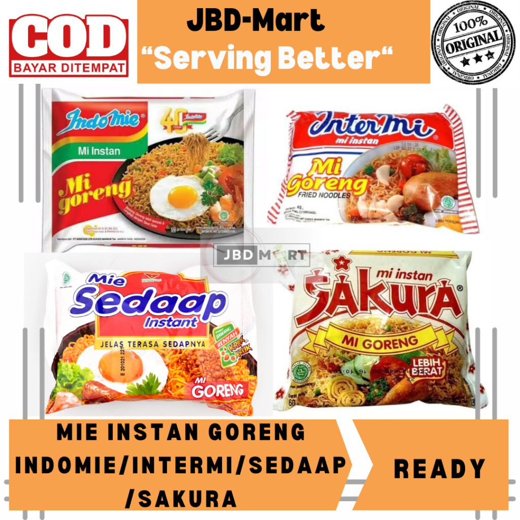 Jual Mie Instan Goreng All Varian / Indomie/Sedaap/Intermi/Sakura ...