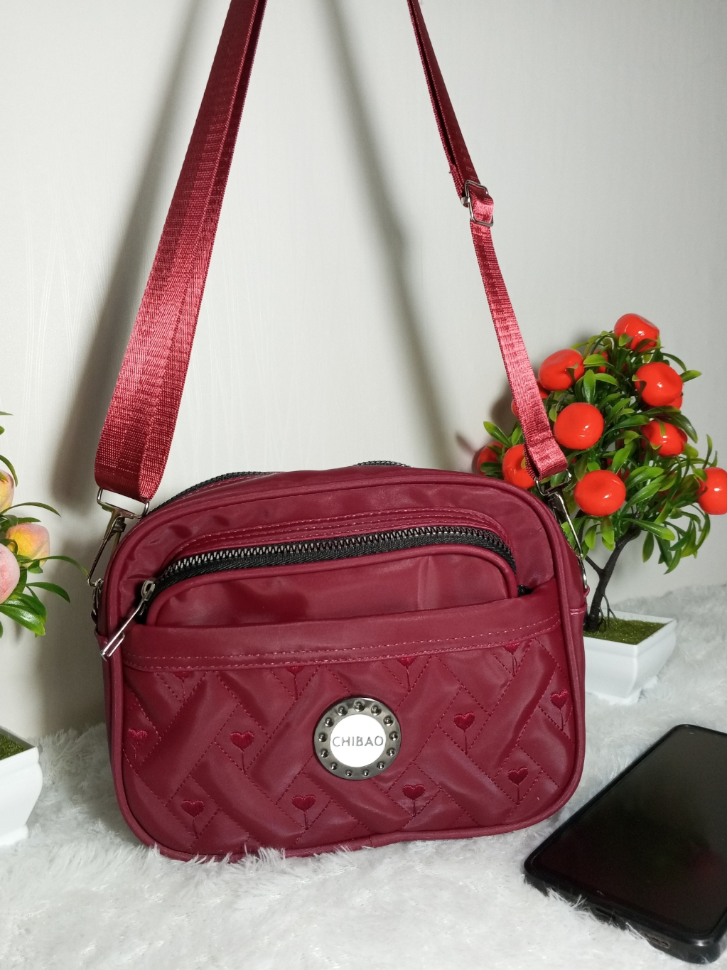 Jual GA 01 - MERAH MAROON > Tas Wanita / Tas Selempang / Tas Slimbag ...