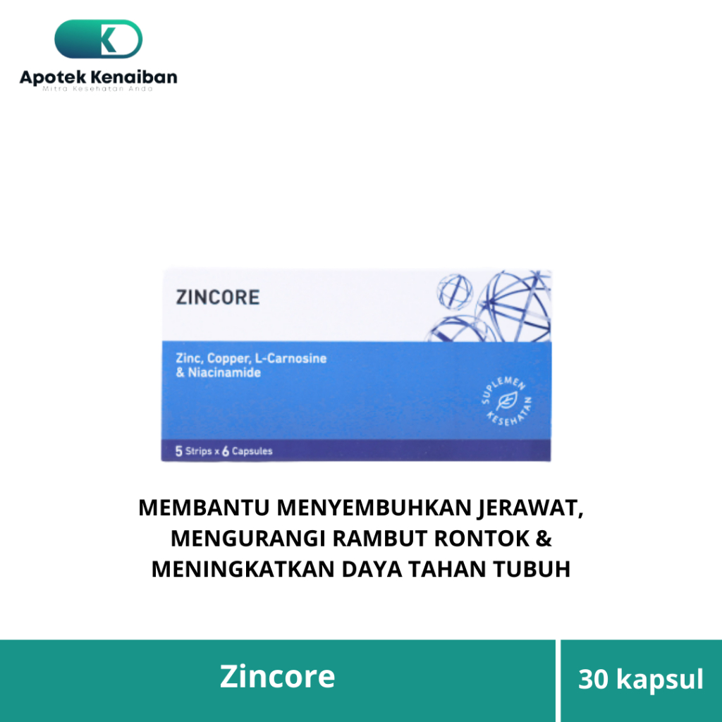 Jual ERHA ZINCORE 30 KAPSUL / SUPLEMEN RAMBUT RONTOK DAN MENGURANGI ...