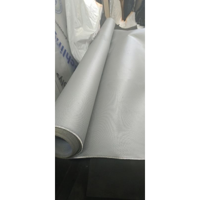 Jual silikon fiber glas abu abu / fiber silicone cloth 1mm 150cm x ...