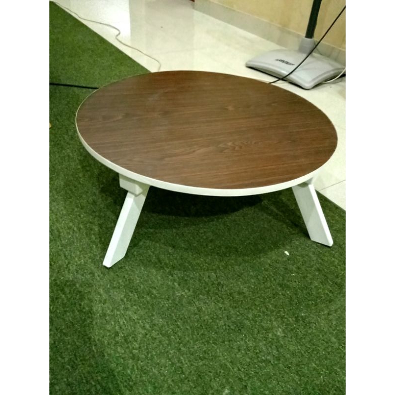 Jual meja lipat bulat lesehan,meja makan lesehan | Shopee Indonesia