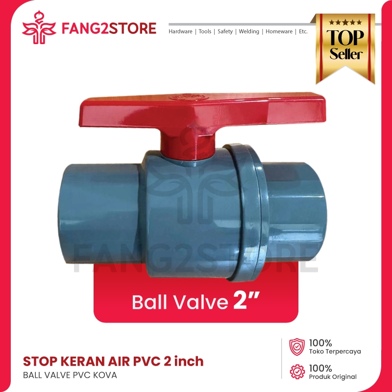 Jual Ball Valve PVC 2 inch / Stop Kran Keran Air 2" Kova | Shopee Indonesia