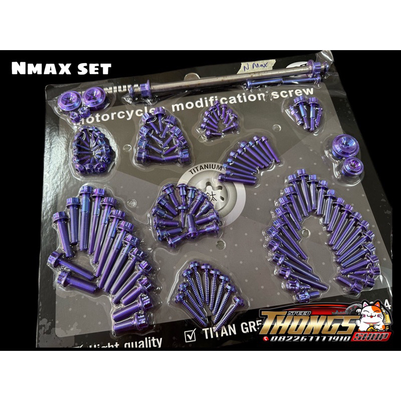 Jual Baut Set Titanium Ptitanium Yamaha Nmax | Shopee Indonesia