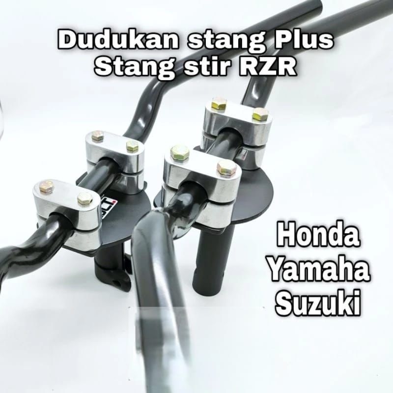 Jual stang rzr plus dudukan stang racing road race universal / stir rzr ...
