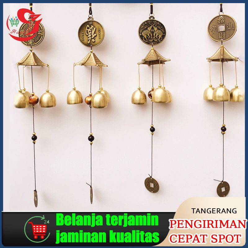 Jual lonceng angin feng shui keberuntungan bahan tembaga untuk pintu ...