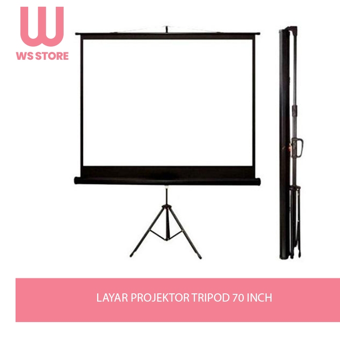 Jual SCREEN PROJECTOR TRIPOD 70X70 LAYAR PROYEKTOR TRIPOD SCREEN 70 ...