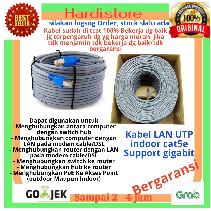 Jual Kabel LAN UTP Indoor Cat5e Kabel Wifi Siap Pakai Bergaransi ...