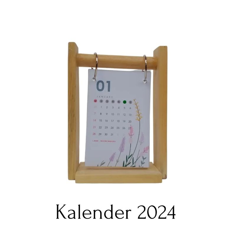 Jual Kalender 2024 Stand Gantung Pajangan Meja Kerja Hiasan Nomor Meja ...