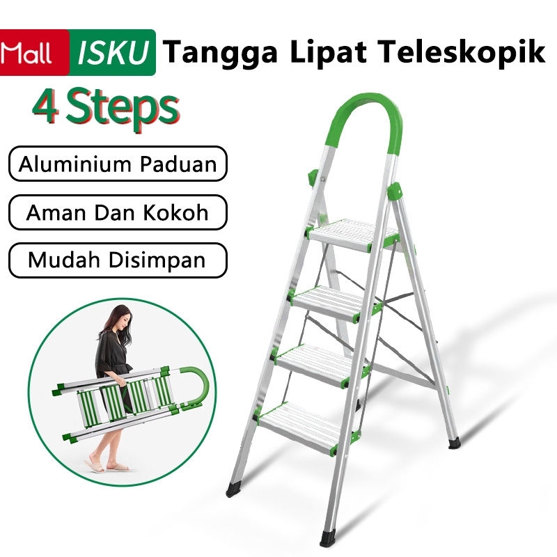 Jual 【4 Step】ISKU Tangga Lipat Multifungsi 4 Step Tangga Lipat ...