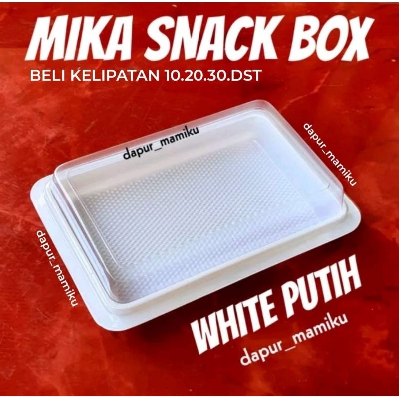 Jual DAPURMAMIKU ( Mika Snack Box Putih ) Mika Kue Mika Bento Tanpa ...