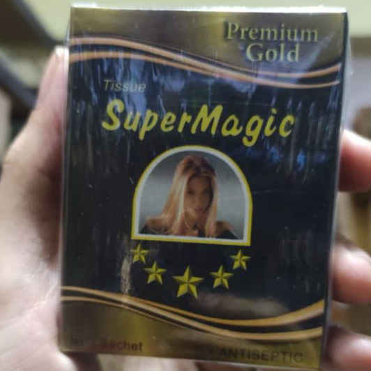 Jual Tisu Super Magic Man Tissue Super Magic Premium Gold Isi 3 Sachet ...