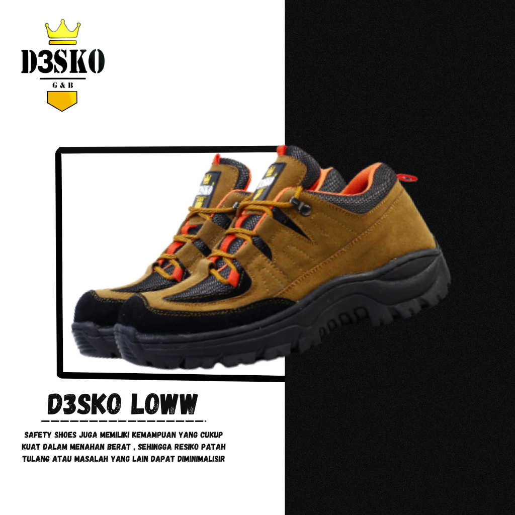 Jual Sepatu Boots D3sko Bored Pile Safety Pria Ujung Besi Warna Tan ...