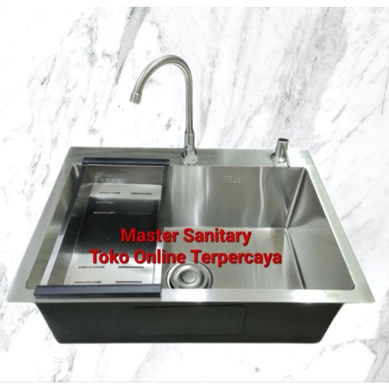 Jual Paket Komplit Kitchen Sink Stainless INOBE 6045 + KERAN PIPA ...