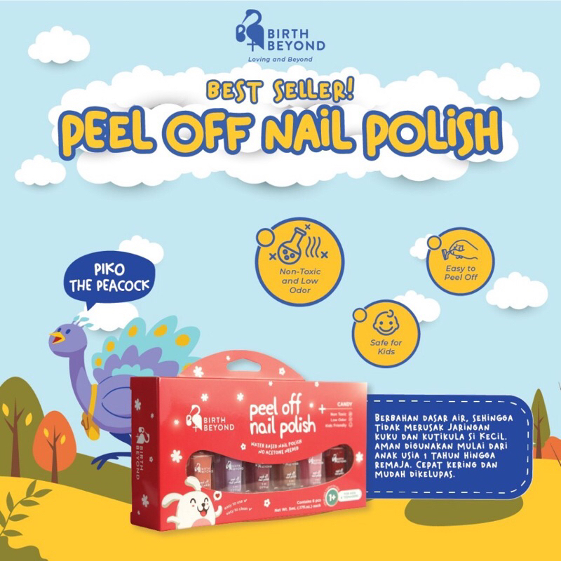 Jual HARGA SATUAN• BIRTH BEYOND Peel Off Nail Polish Candy ( REQ warna ...