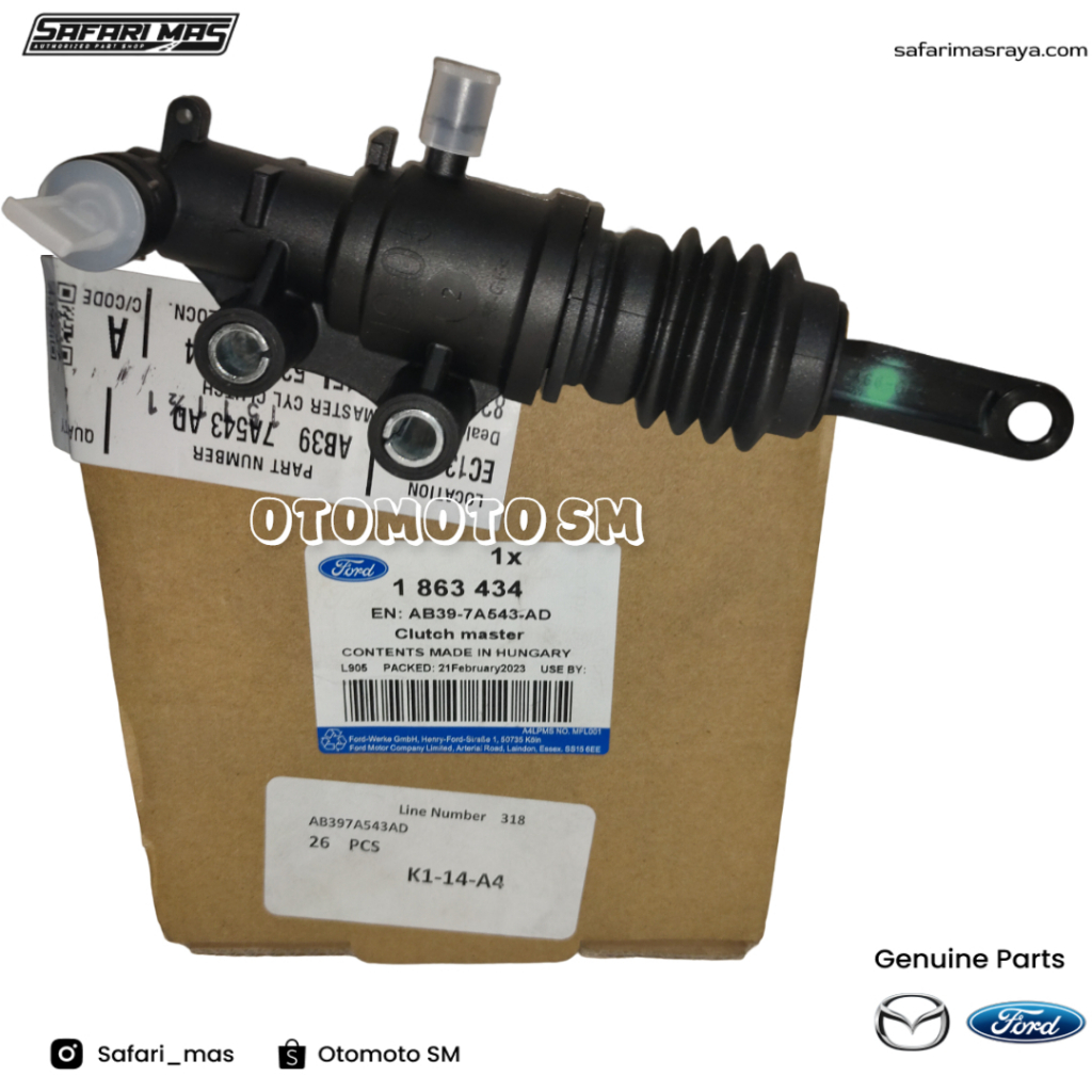 Jual Master Kopling Atas Ford Ranger Everest TDI AB397A543AD | Shopee ...