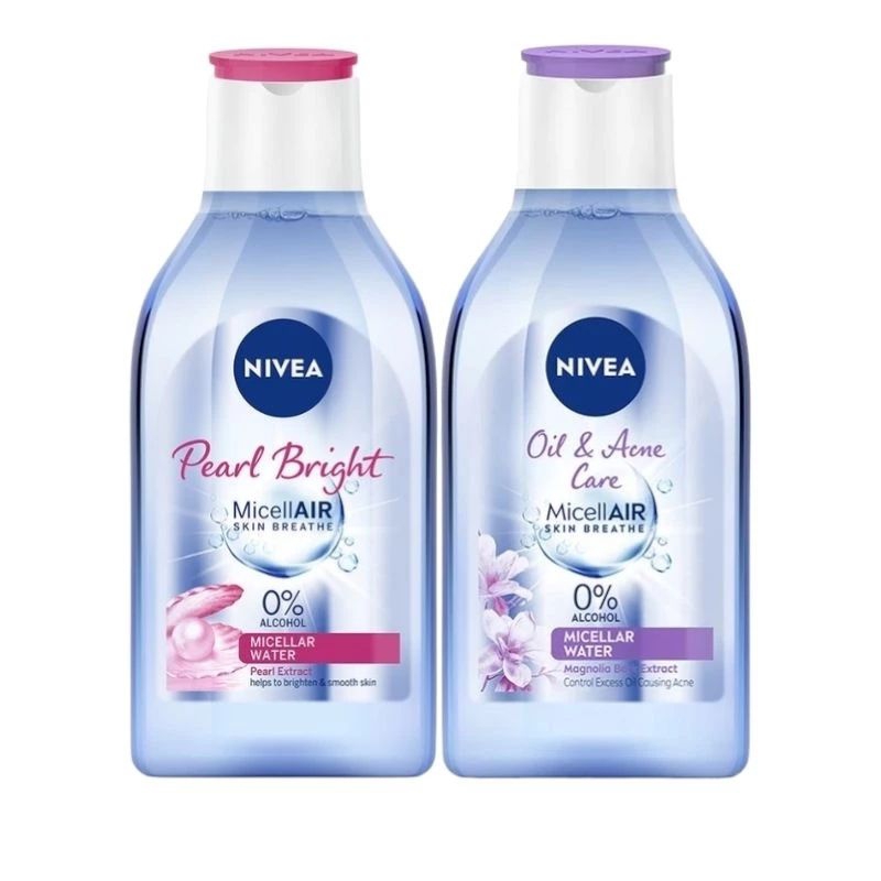 Jual NIVEA Micellar Water 400ml MicellAir Pearl Bright | Oil & Acne 400 ...