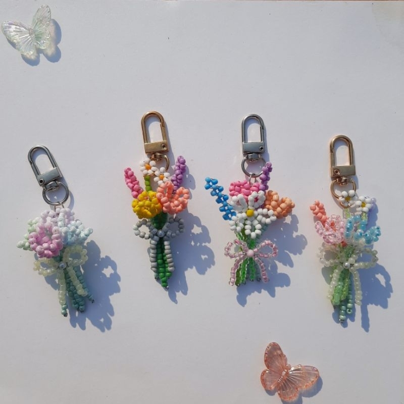 Jual Gantungan Buket bunga Manik | manik-manik bunga | Gantungan manik ...