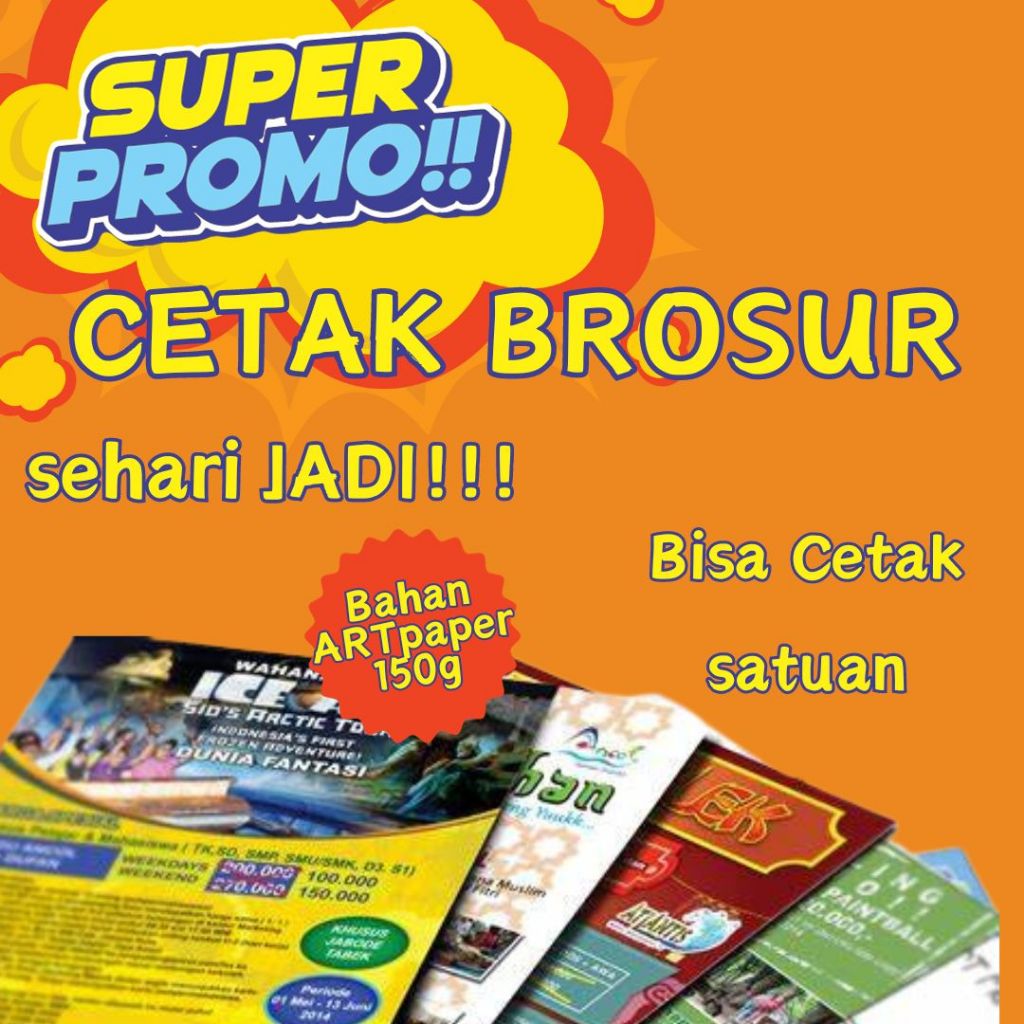 Jual CETAK BROSUR BAHAN AP 150 SATUAN | Shopee Indonesia
