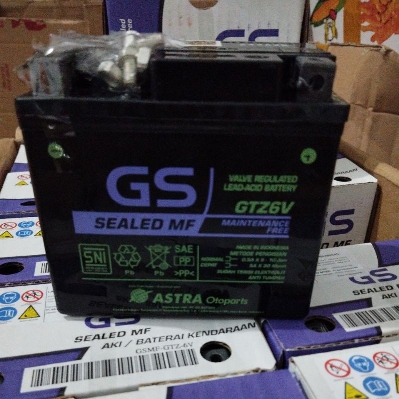 Jual aki GS ASTRA GTZ6V 12V-5AH/10HR mator vario 125 new, scoopy new ...