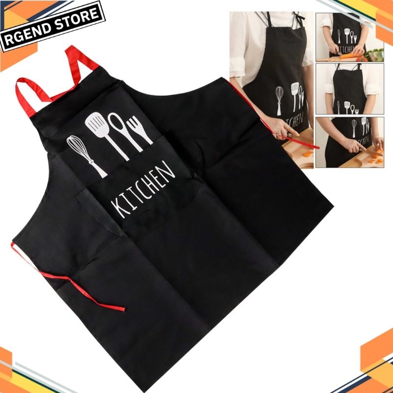 Jual Celemek dapur chef apron masak pria wanita model kantong pelindung ...