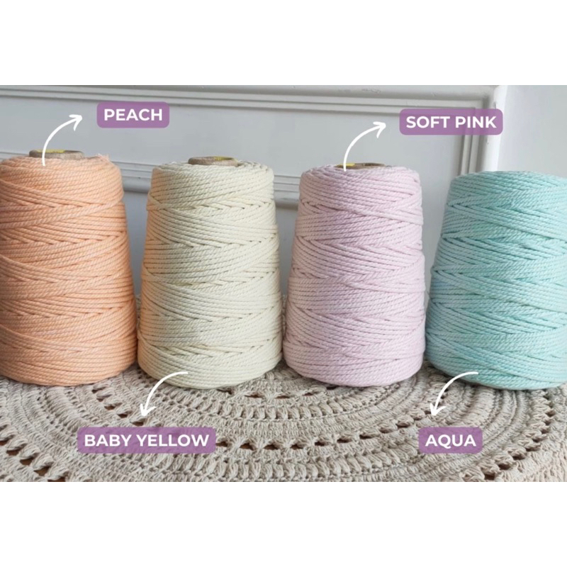 Jual Tali Katun Macrame || Tali Katun || Tali Macrame 3mm | Shopee ...