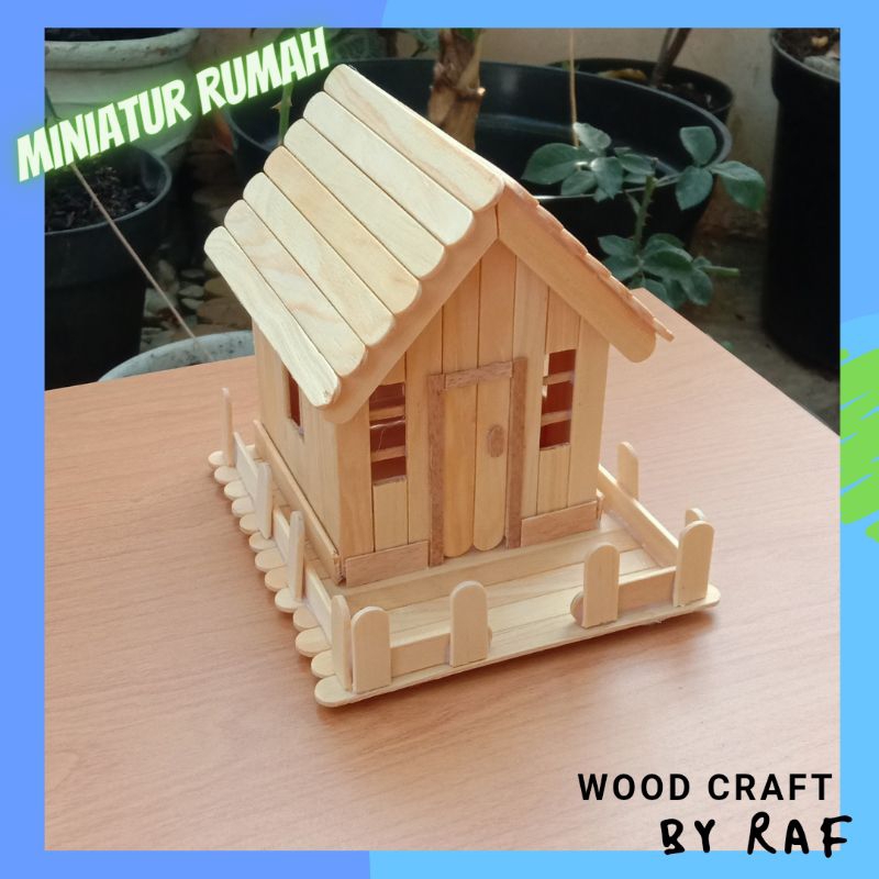 Jual miniatur rumah ~ kerajinan tangan stik es cream | Shopee Indonesia