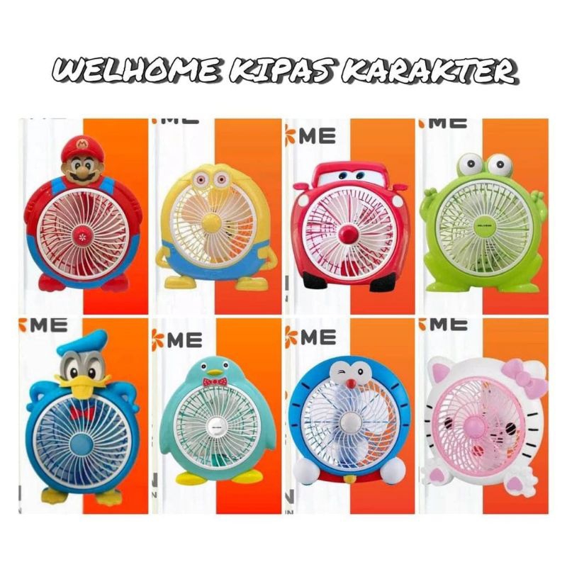 Jual Welhome Mini Fan / Box Fan / Desk Fan ( Kipas Angin Portable Mini ...